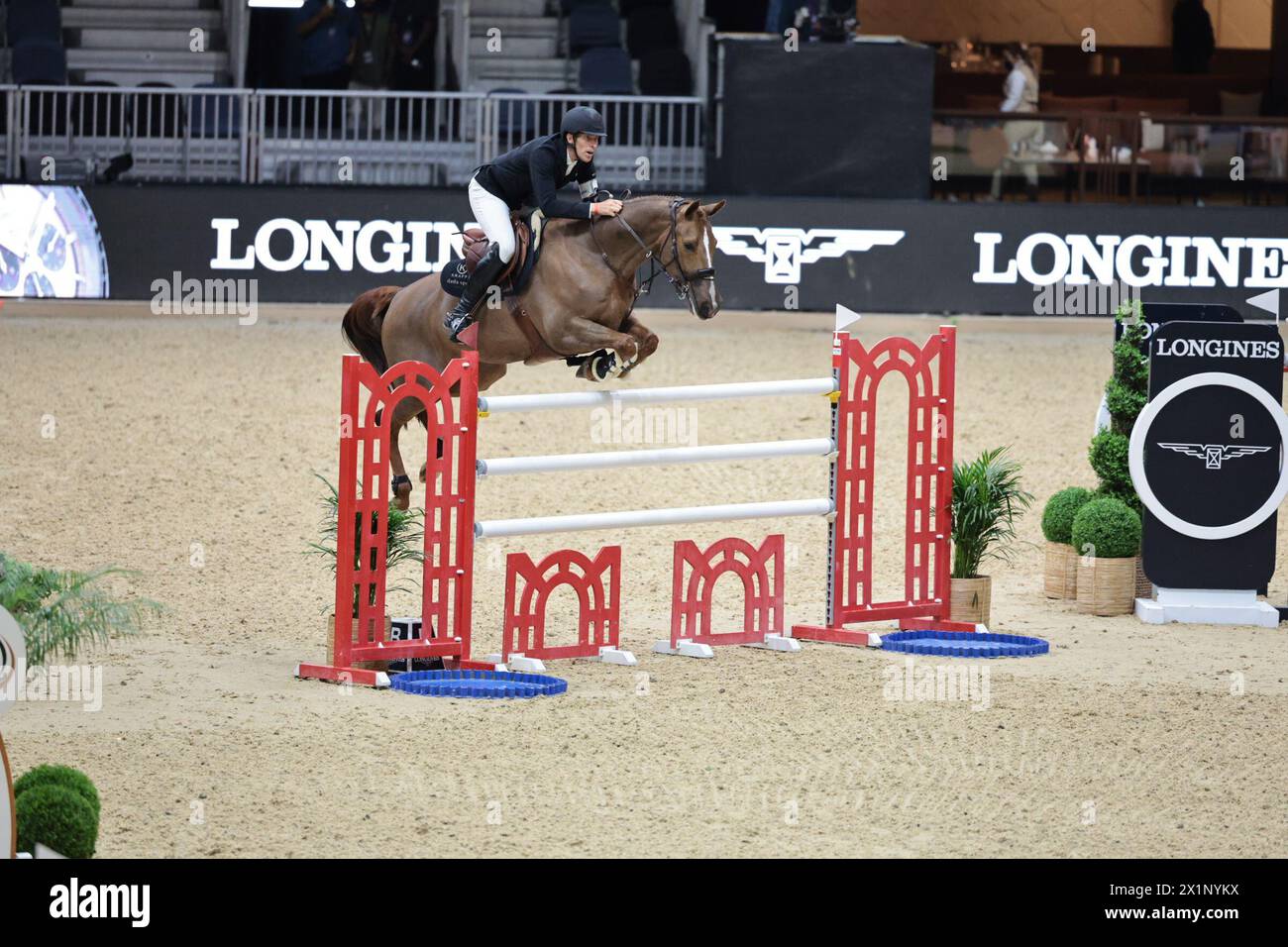 Henrik von Eckermann of Sweden with King Edward during the Longines FEI ...