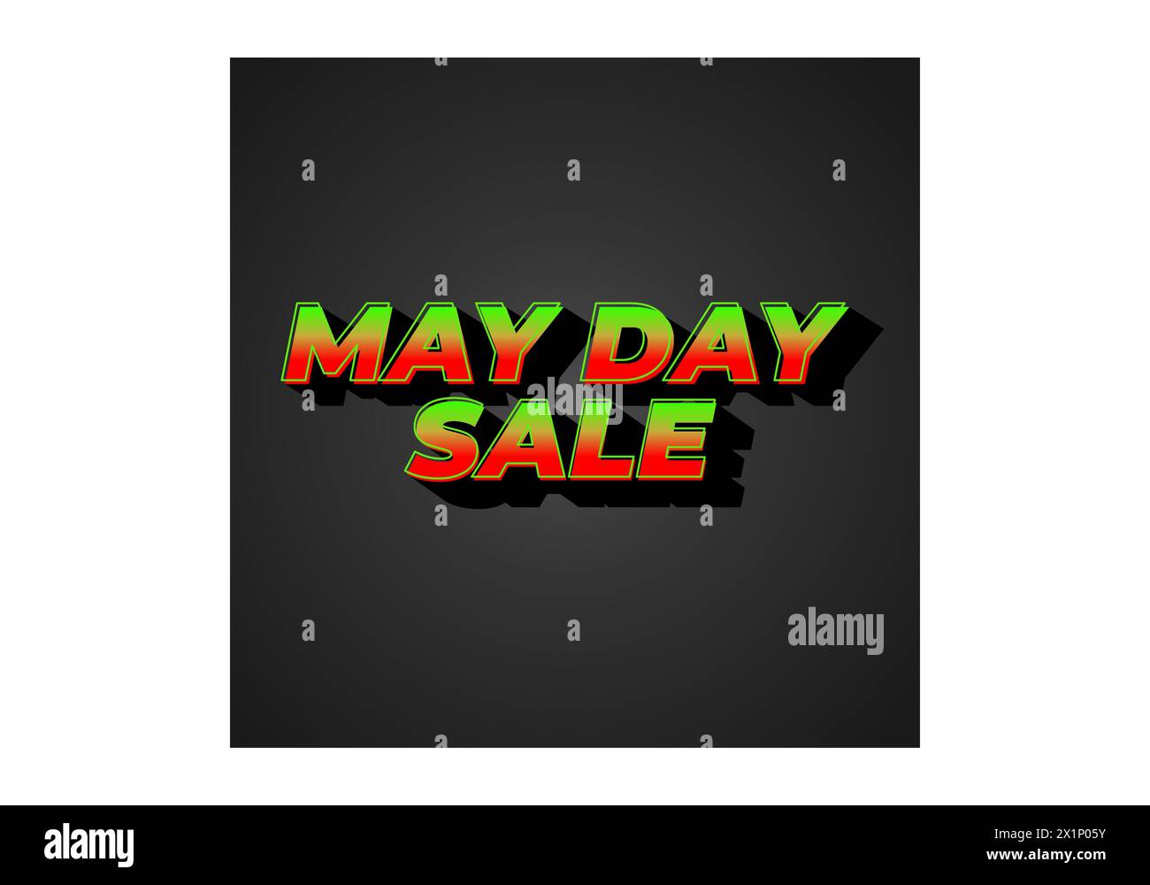 May day sale. Text effect design in 3D look effect with eye catching colors Stock Vector Image ...