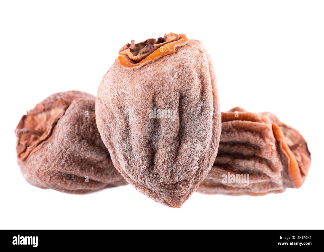 Dried persimmon isolated on white background. Dried fruit snack Stock ...
