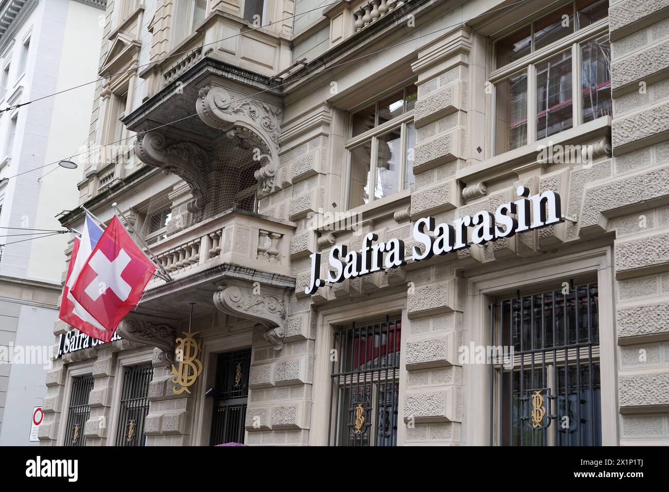 Anton Geisser 15.04.2024 ZH. Schweiz. Bild: Bank J.Safra Sarasin Logo ...