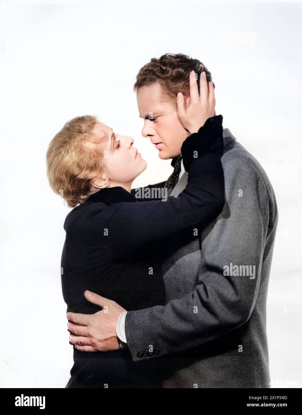 Mady Christians, Charles Bickford, on-set of the film, "A Wicked Woman ...