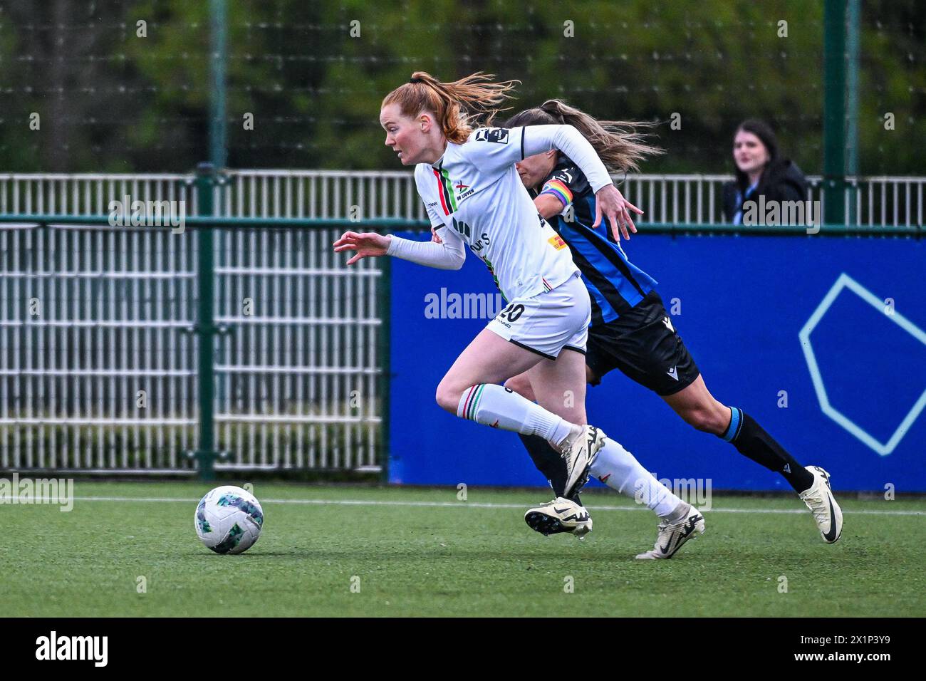 Oud Heverlee, Belgium. 16th Apr, 2024. Nikee Van Dijk (20) of OHL ...