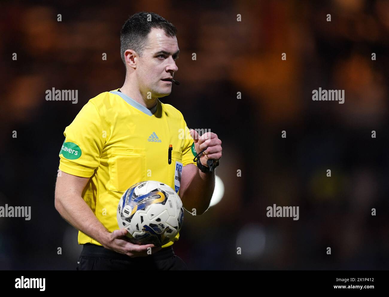 Referee Don Robertson during the cinch Premiership match at the Scot ...