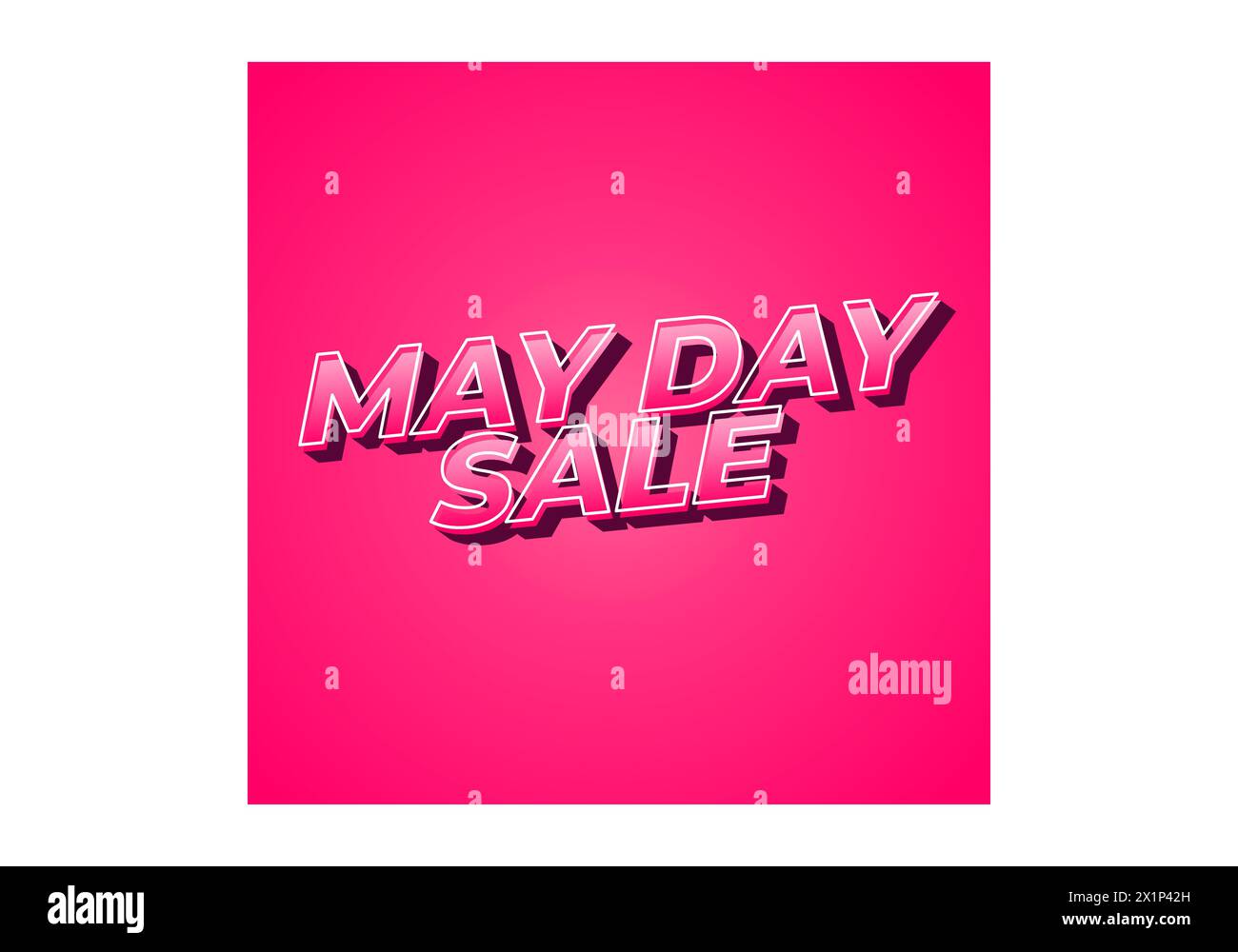 May day sale. Text effect design in 3D look effect with eye catching colors Stock Vector Image ...