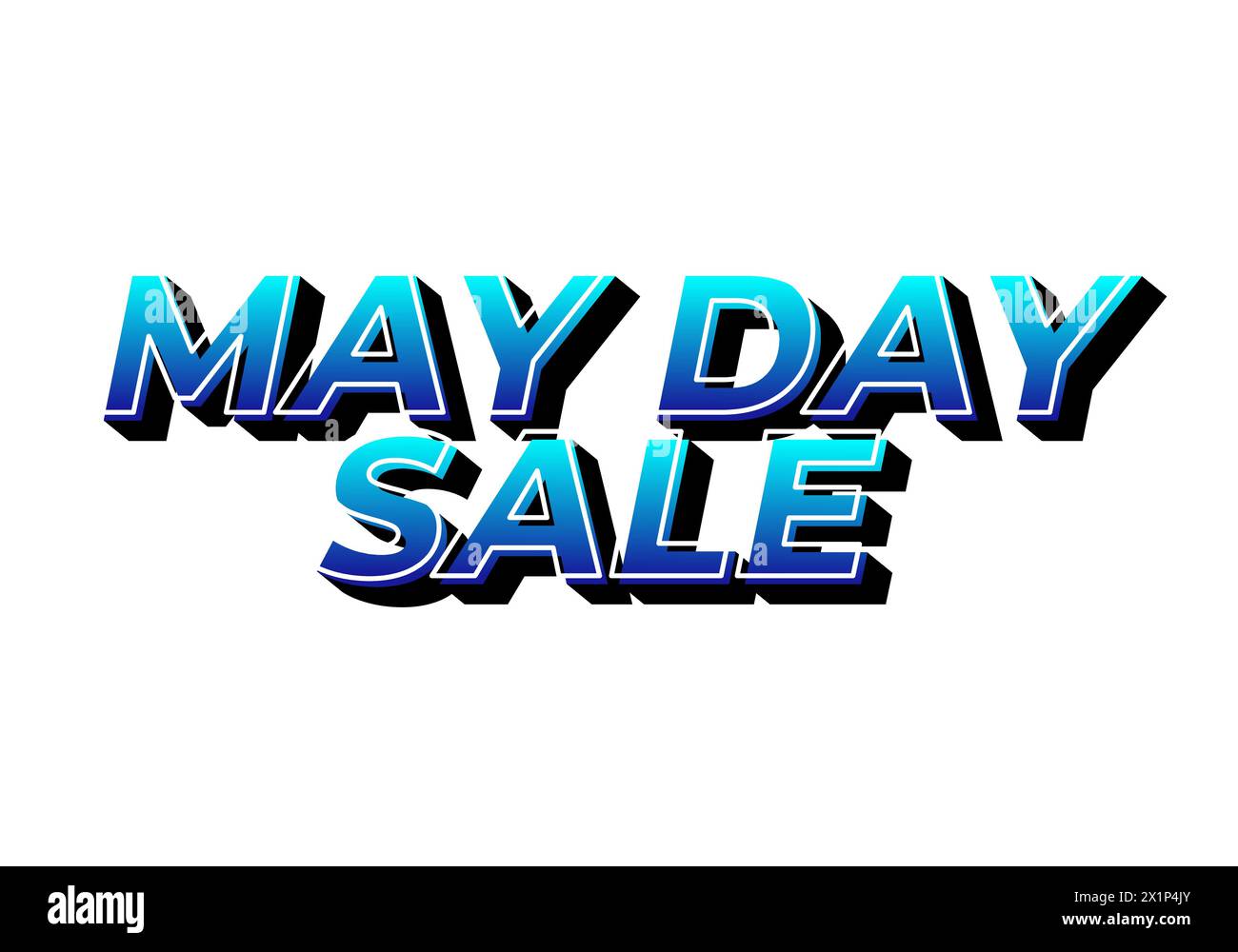 May day sale. Text effect design in 3D look effect with eye catching ...