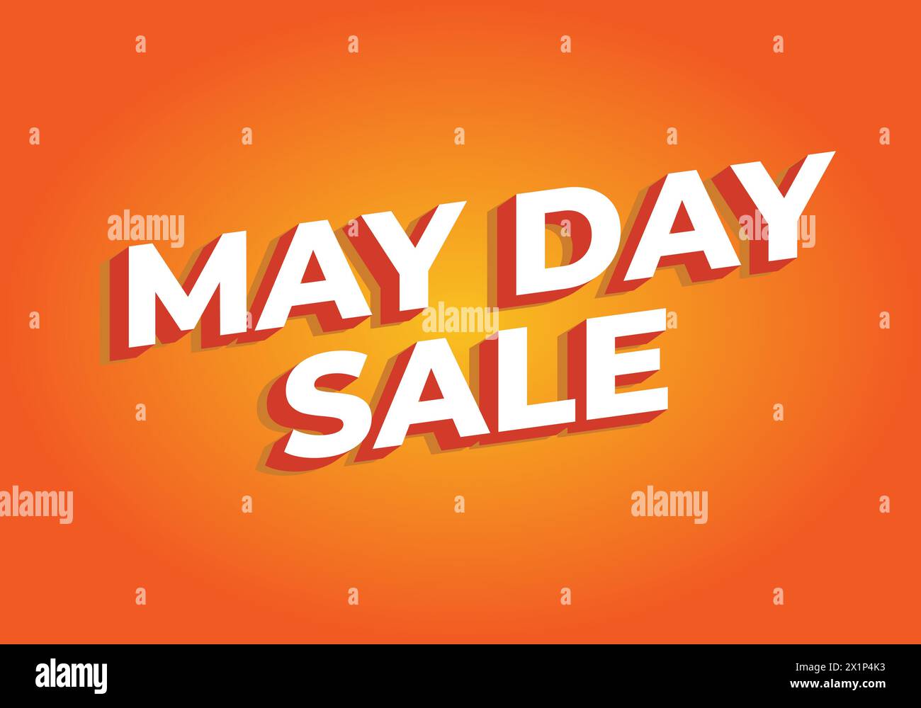 May day sale. Text effect design in 3D look effect with eye catching ...