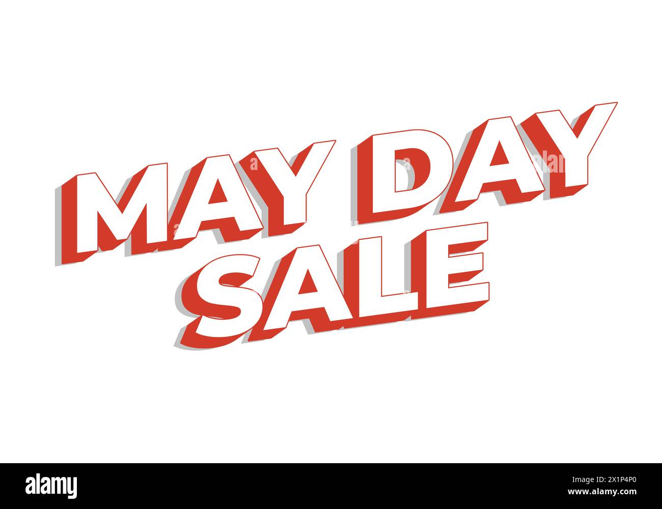 May day sale. Text effect design in 3D look effect with eye catching colors Stock Vector Image ...