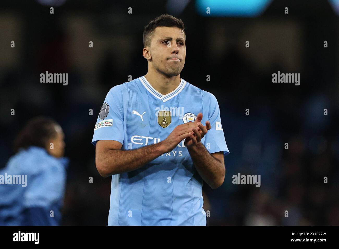 Rodri of Manchester City applauds the fans after the game during the ...
