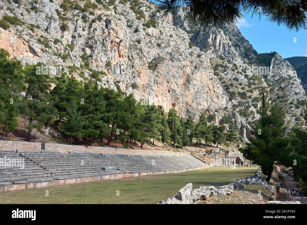 The Delphi Stadium is located at the highest point of the Delphi ...