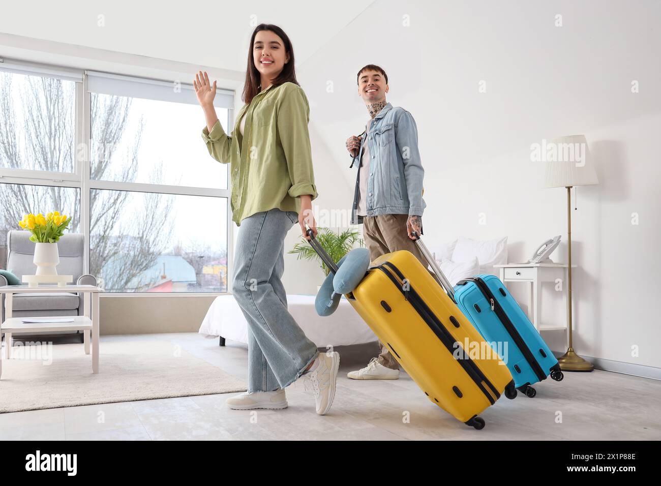 Walking to hotel room hi-res stock photography and images - Alamy