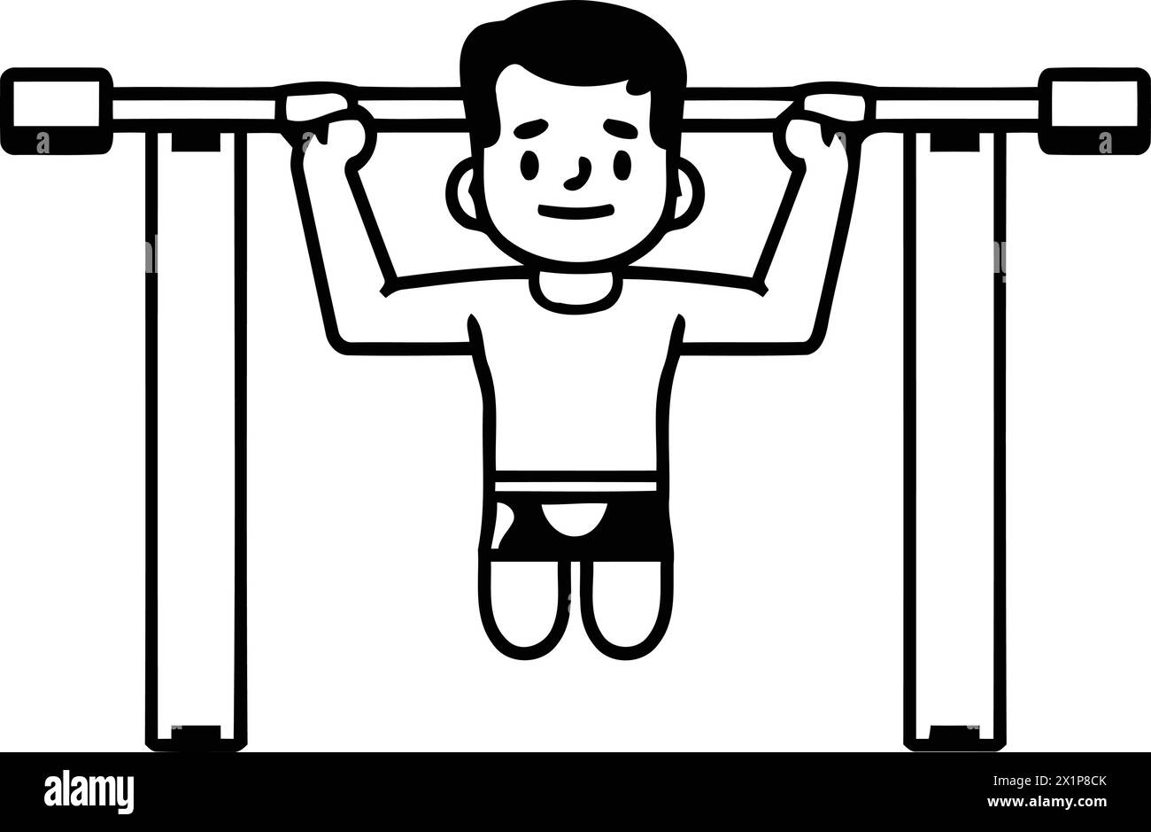 Doing pull ups vector hi-res stock photography and images - Alamy