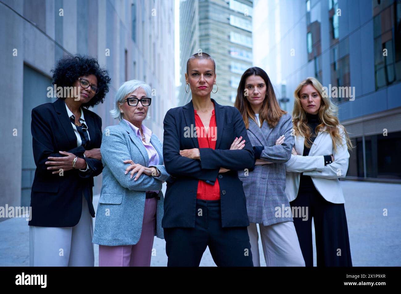 Portrait of multiracial and diverse ages business women in formal suits ...