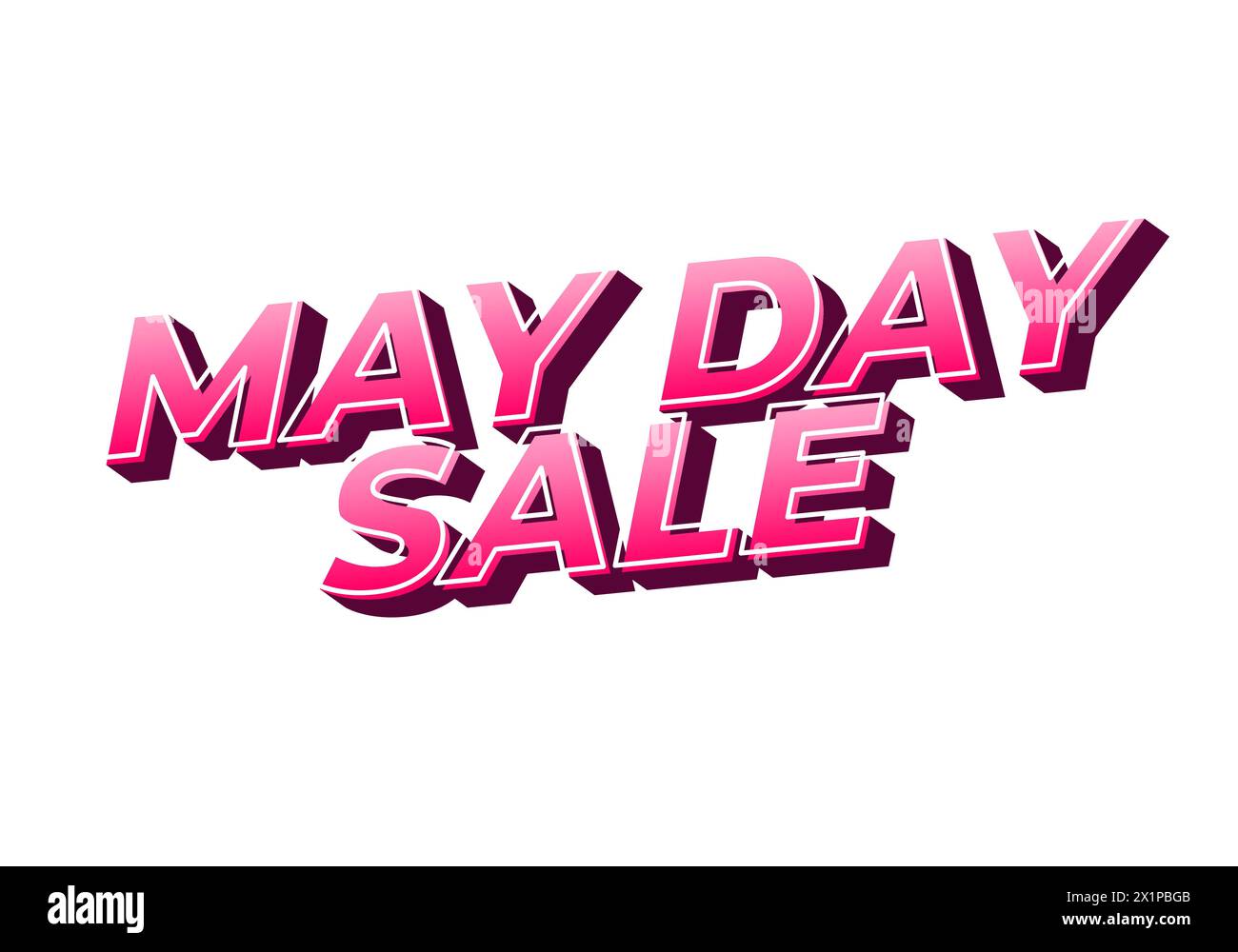 May day sale. Text effect design in 3D look effect with eye catching colors Stock Vector Image ...