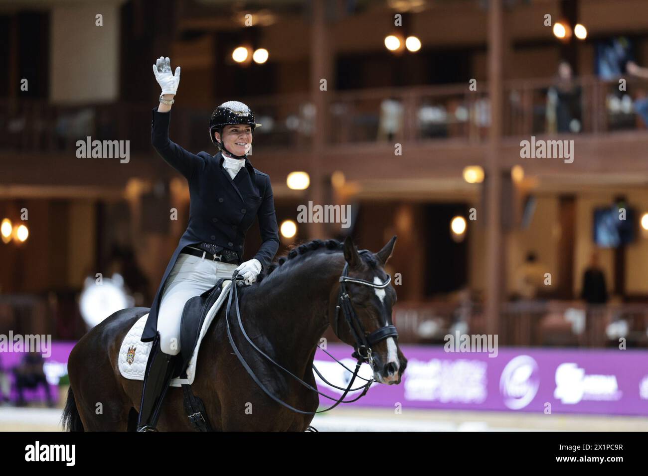 Alisa Glinka of Moldova with Abercrombie during the Dressage Grand Prix ...