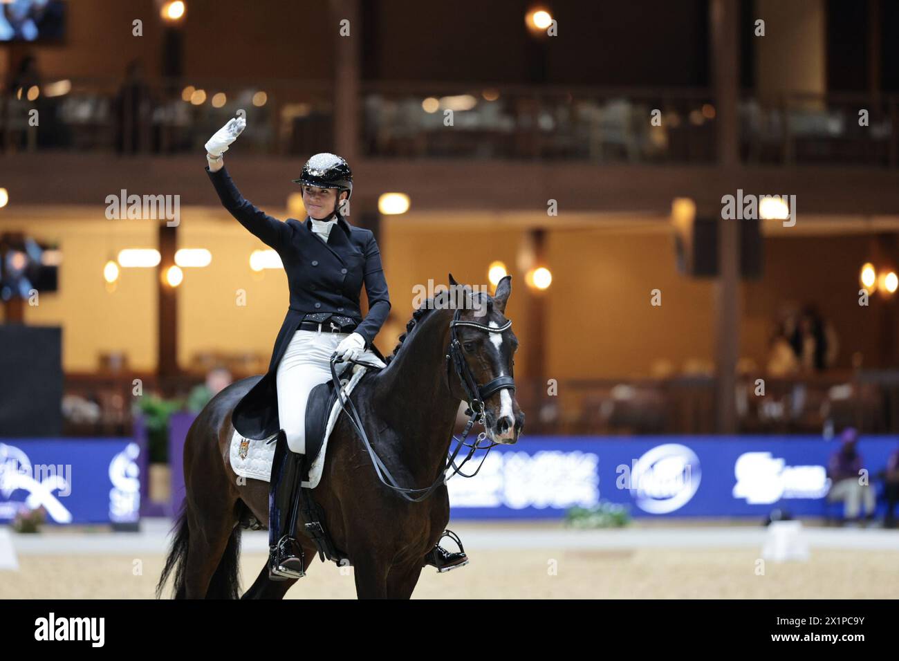Alisa Glinka of Moldova with Abercrombie during the Dressage Grand Prix ...