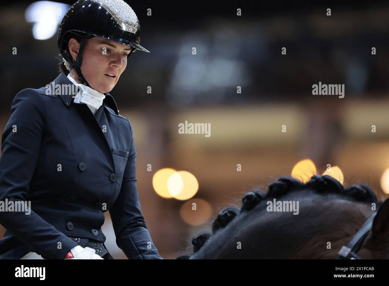 Alisa Glinka of Moldova with Abercrombie during the Dressage Grand Prix ...