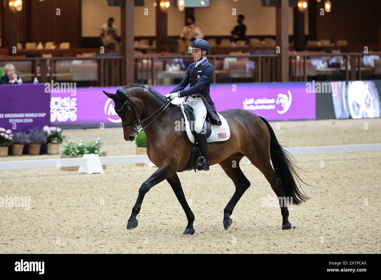 Benjamin Ebeling of United States with Indeed during the Dressage Grand ...