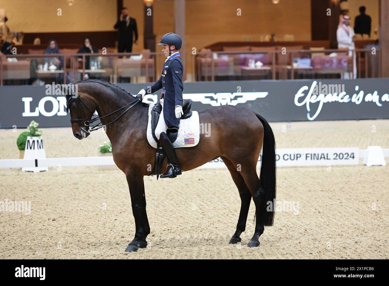 Benjamin Ebeling of United States with Indeed during the Dressage Grand ...