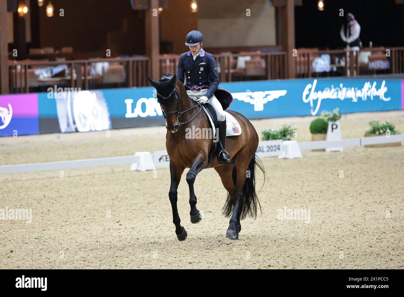 Benjamin Ebeling of United States with Indeed during the Dressage Grand ...
