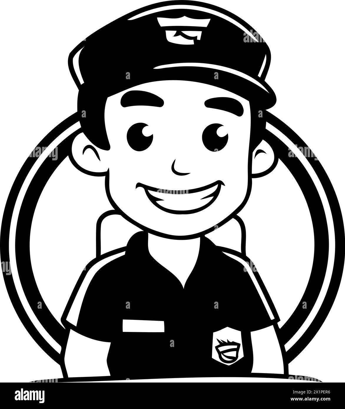 Policeman smiling Stock Vector Images - Alamy