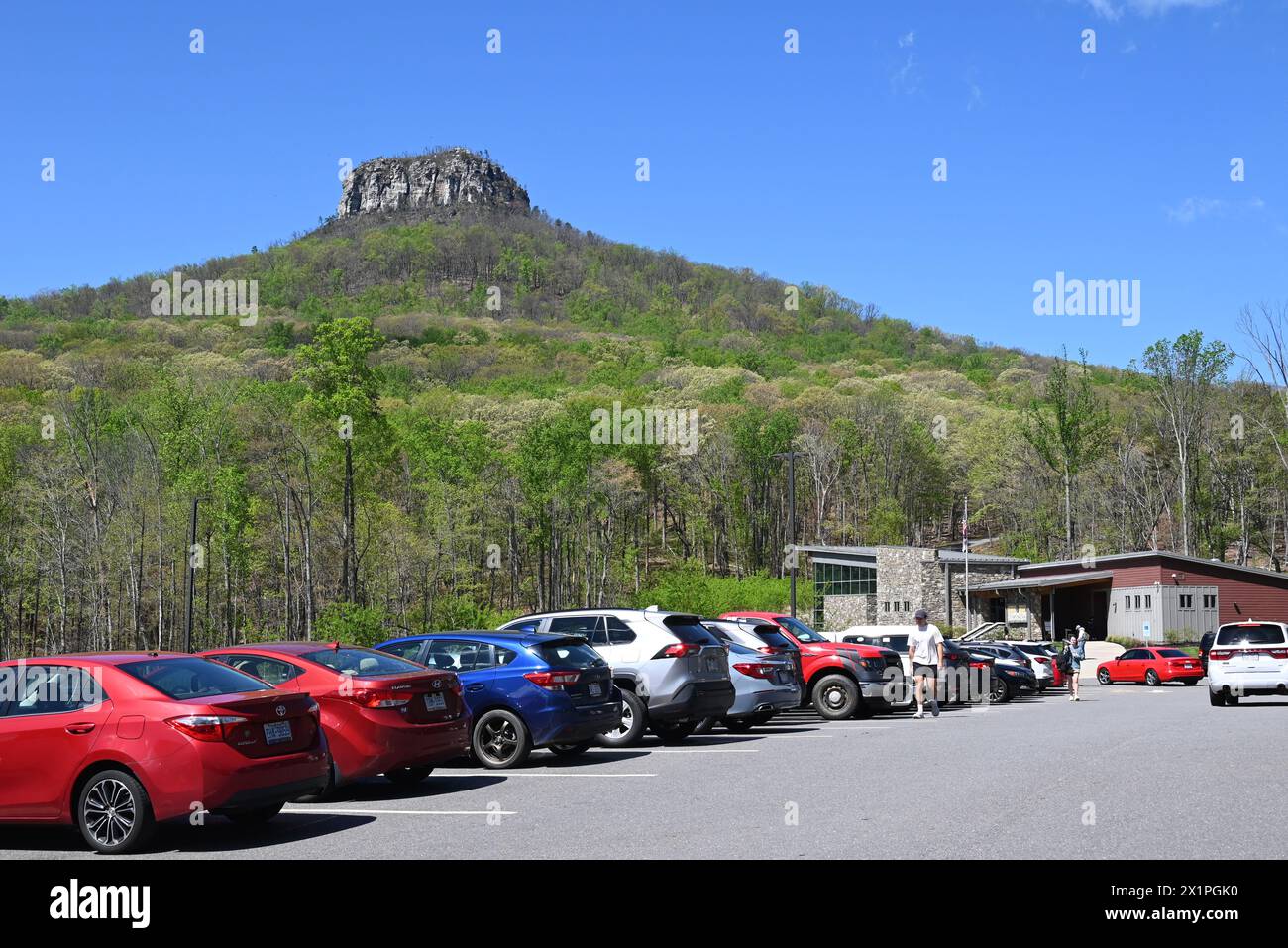 View of Pilot Mountain from the visitor center at the namesake Pilot ...
