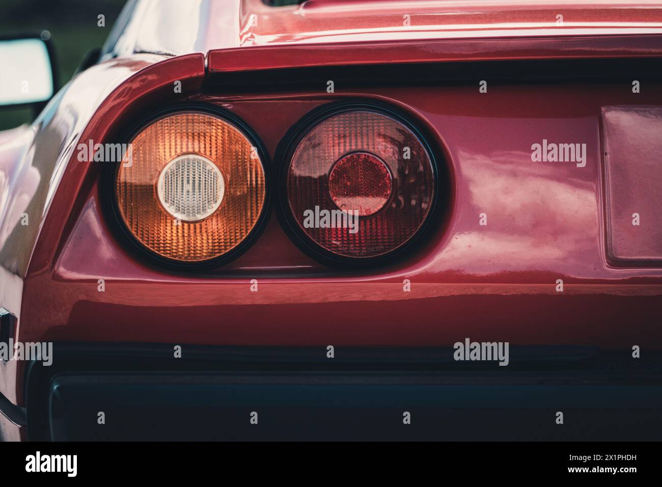 Close-up of the rear of an exotic sports car Stock Photo - Alamy