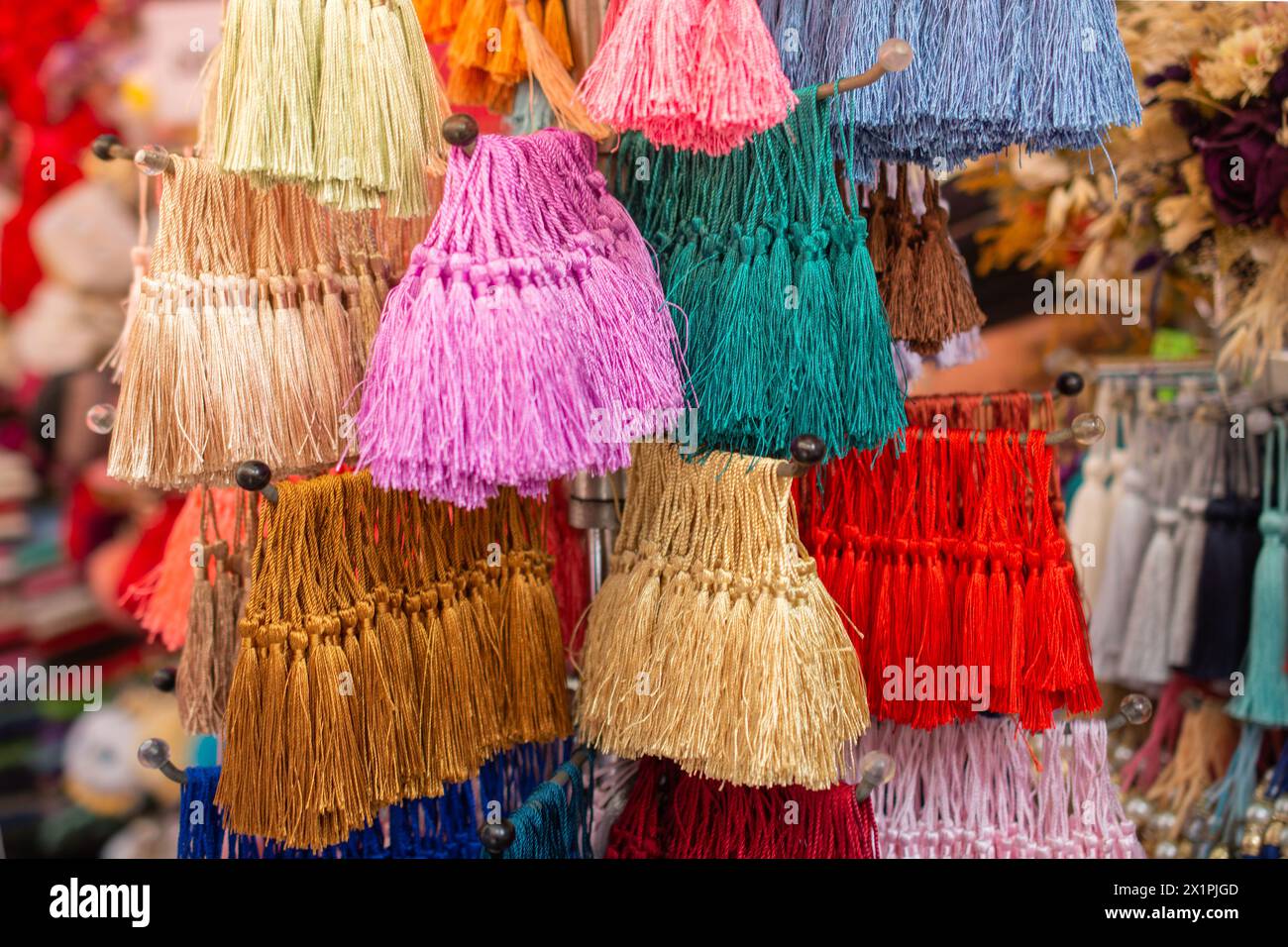 Set of tassels in various colors for design elements in view Stock ...