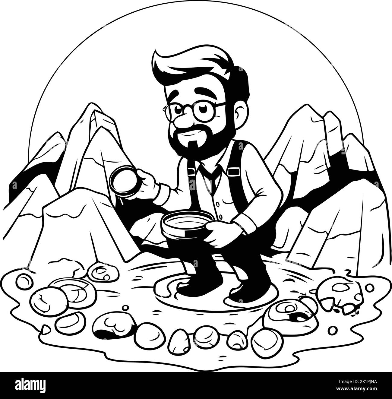 Exploration geologist Stock Vector Images - Alamy