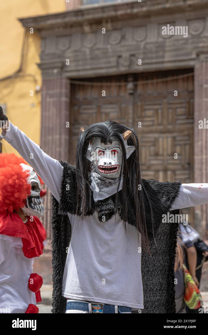 Mask parade in San Miguel de Allende, Mexico Stock Photo - Alamy