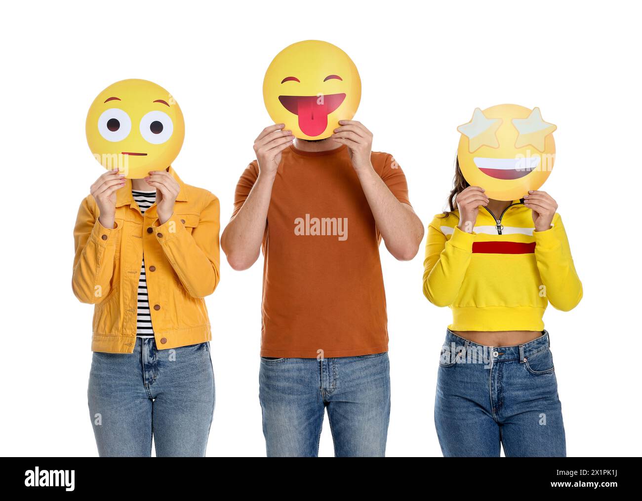 Surprise group happy people Cut Out Stock Images & Pictures - Alamy