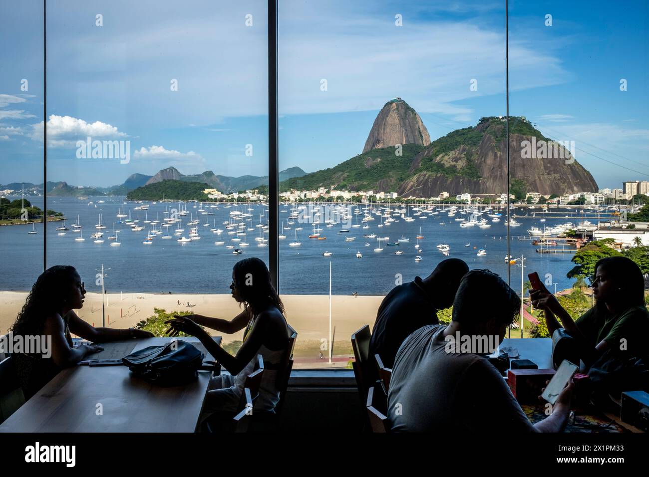 Views of Botafogo Bay and Sugarloaf Mountain From The Cafe at The ...