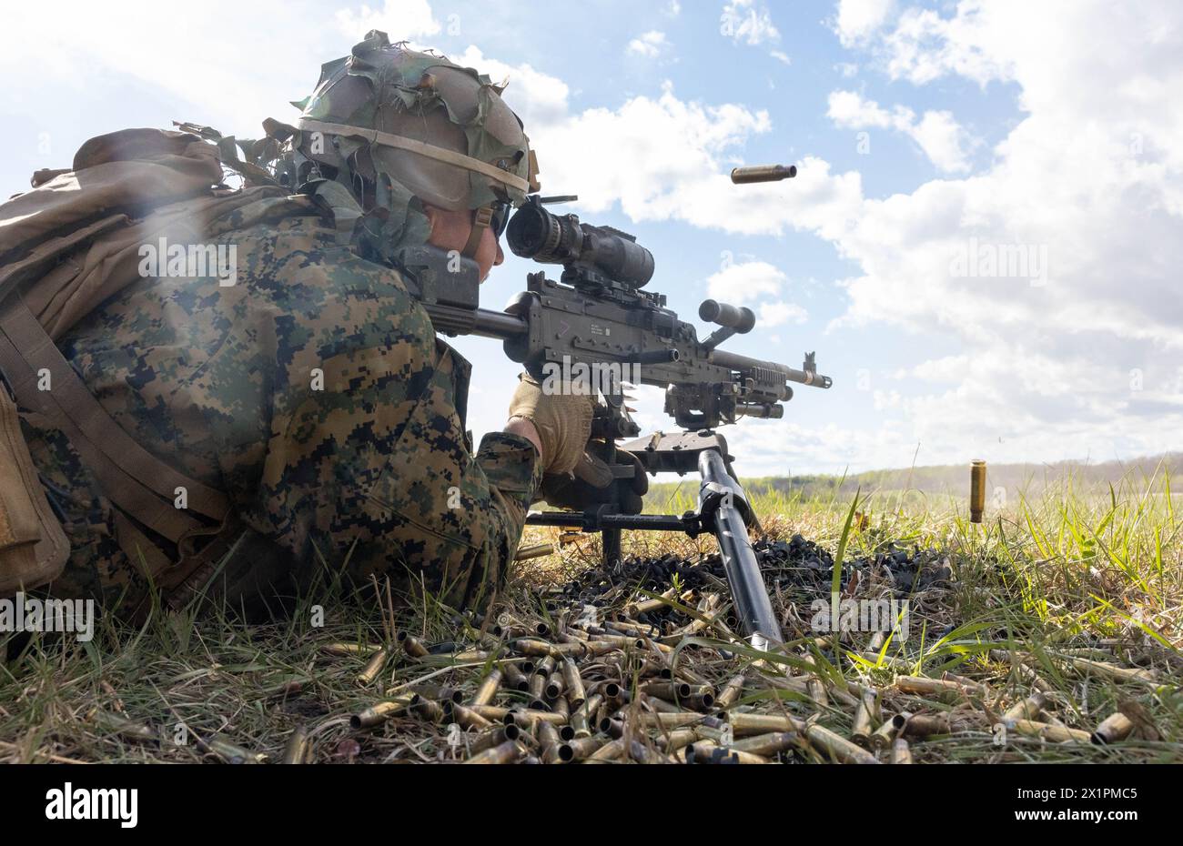 U.S. Marine Corps Cpl. Andrew D. Hill, a machine gunner with India ...