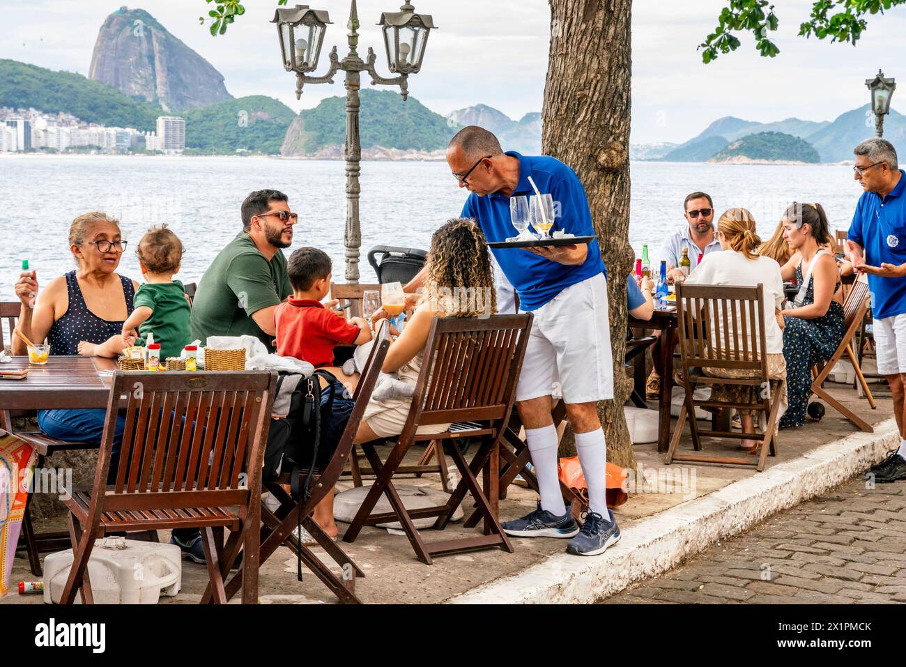 Affluent Brasilian People Enjoy Lunch At The Copacabana Fort With Views ...