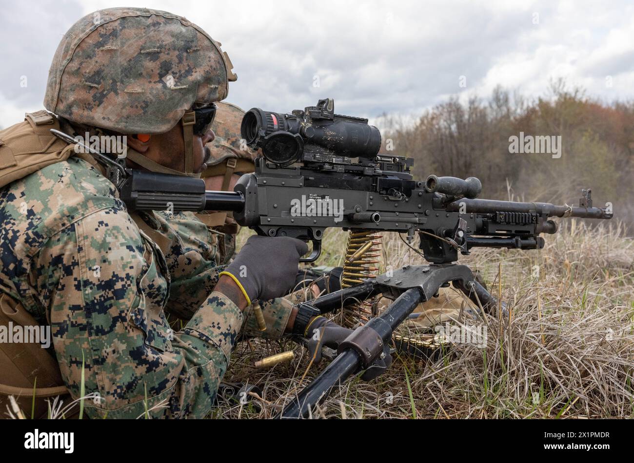 U.S. Marine Corps Lance Cpl. Antonio G. Eberdhardt, machine gunner ...