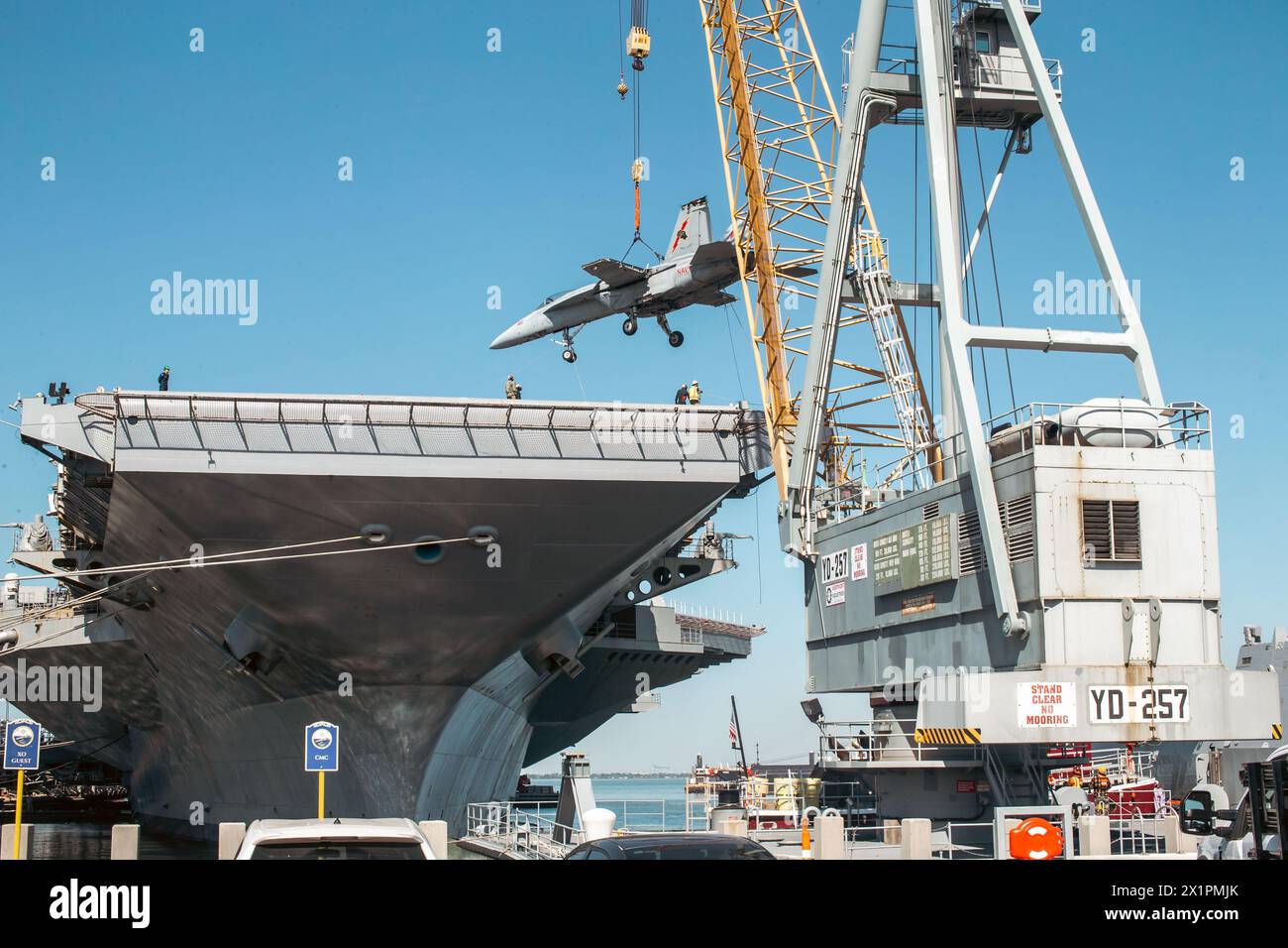 NORFOLK, Va. (April 15, 2024) A crane operated by Naval Facilities ...
