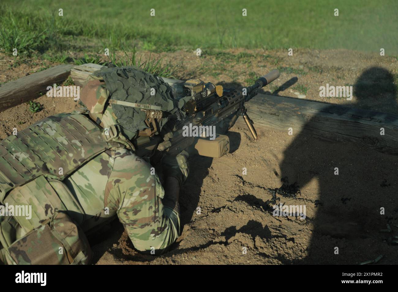 A Soldier from the 101st Airborne Division (Air Assault), fires the XM7 ...