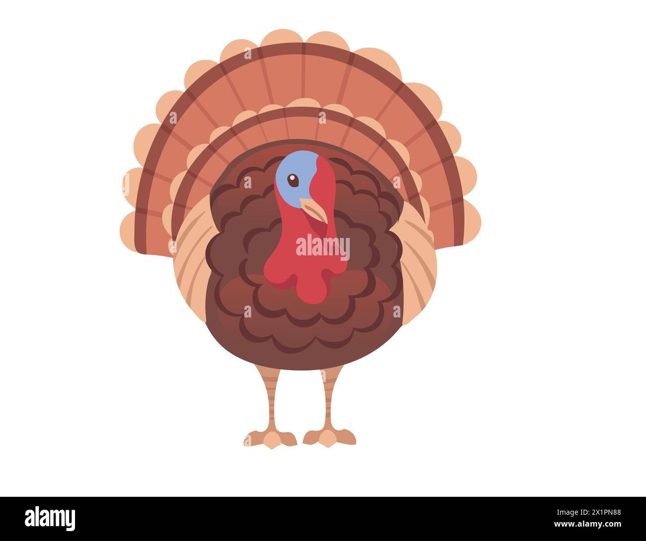 Cute turkey bird cartoon animal design vector illustration isolated on ...