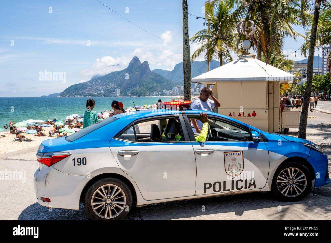 Police Officers Keep Watch On Ipanema Beach, Ipanema, Rio de Janeiro ...