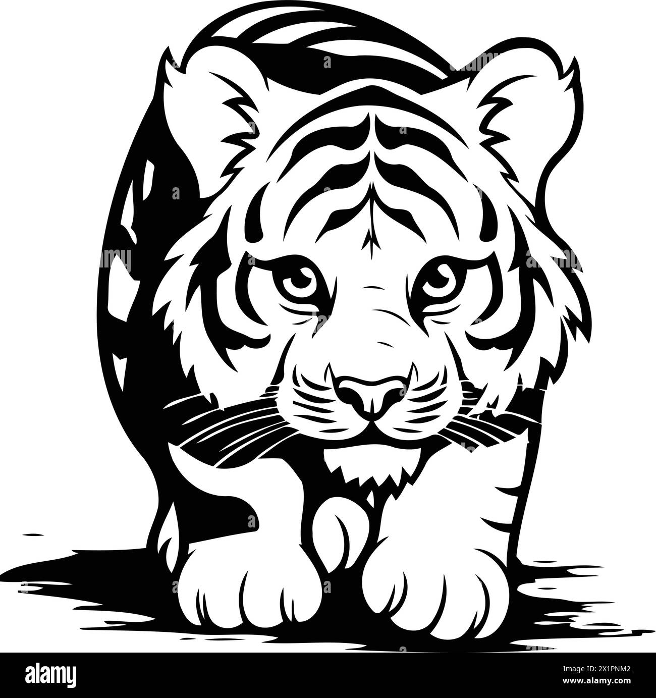 Tiger shadow Stock Vector Images - Alamy