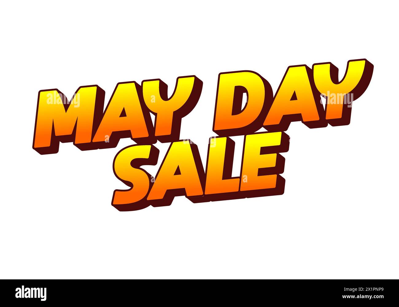 May day sale. Text effect design in 3D look effect with eye catching colors Stock Vector Image ...