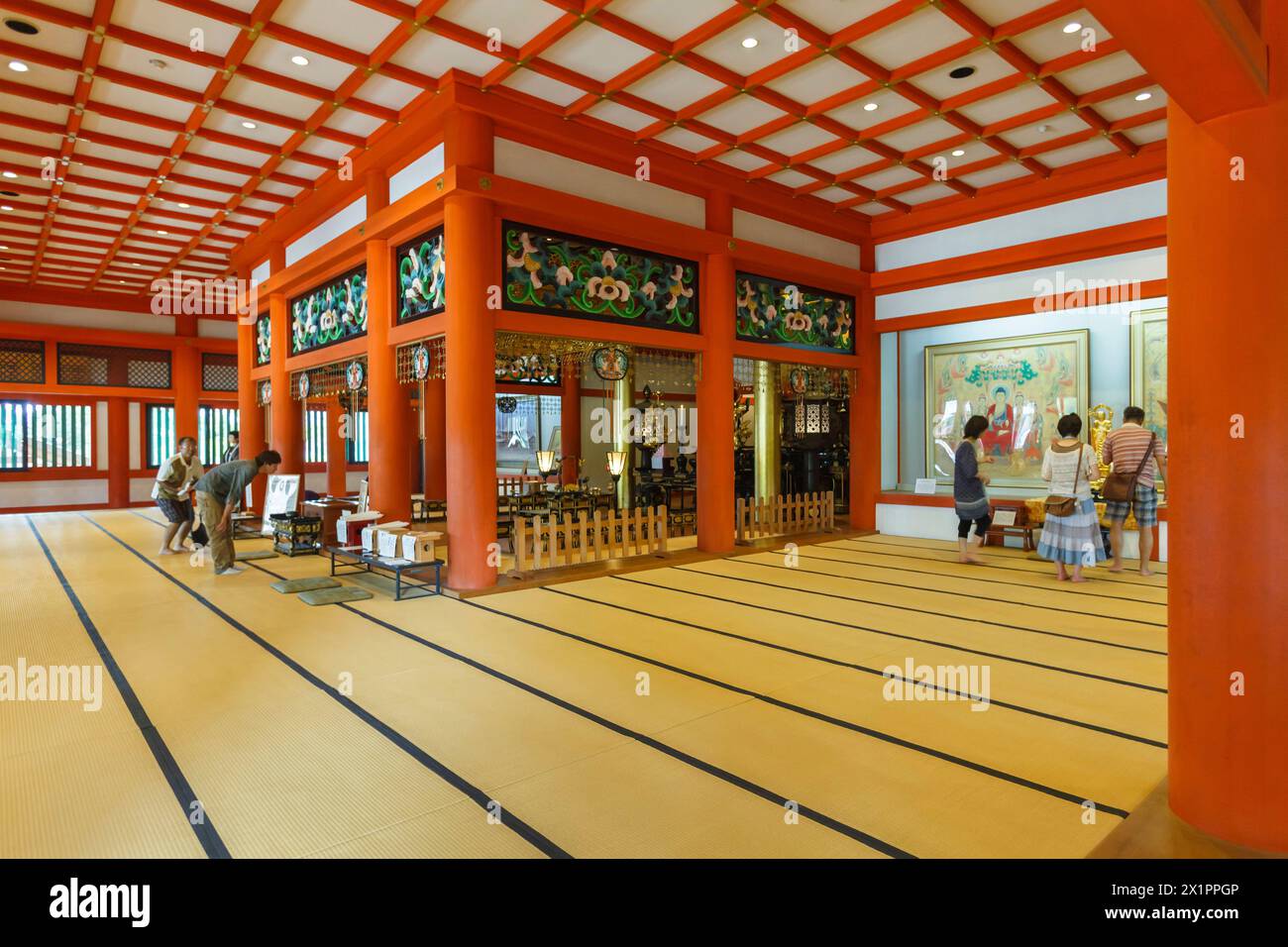 Hiraizumi, Motsuji temple, interior of main temple, Tatami room ...