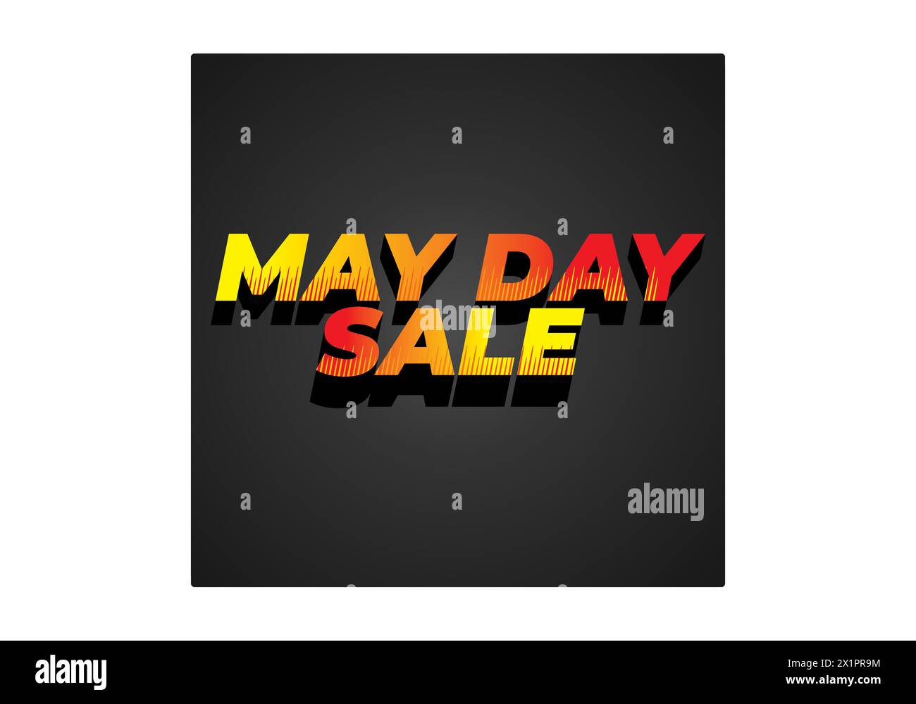 May day sale. Text effect design in 3D look effect with eye catching colors Stock Vector Image ...