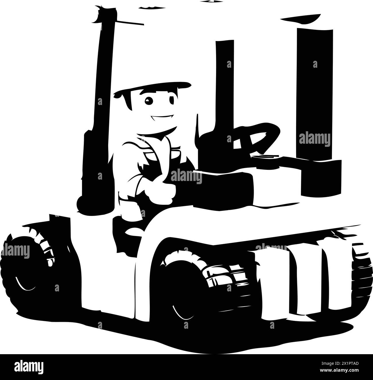 Cartoon forklift hi-res stock photography and images - Alamy