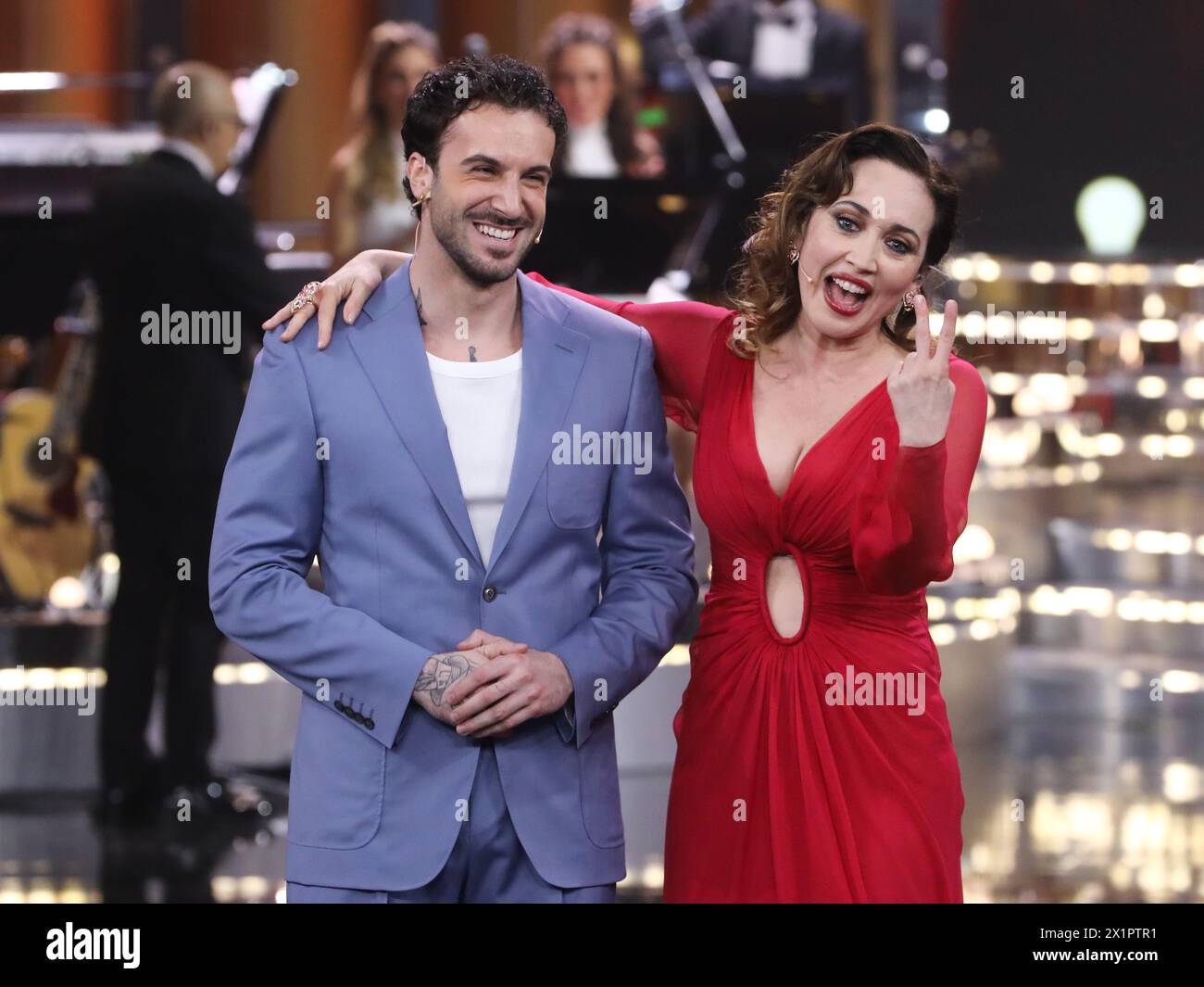 Rome, Rai ex Dear studios, TV broadcast "Forte e Chiara". In the photo: Andreas Muller, Chiara ...