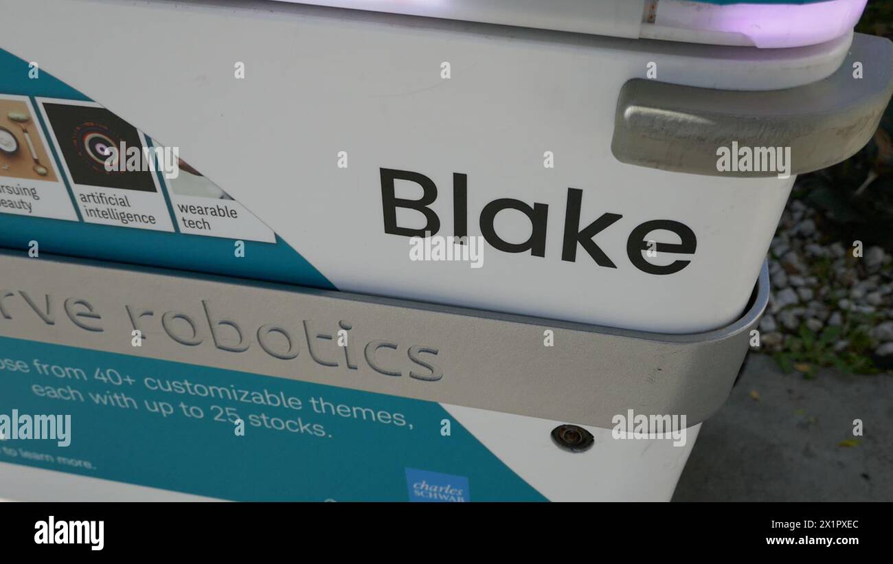 Los Angeles, California, USA 17th April 2024 Delivery Robot Blake on ...