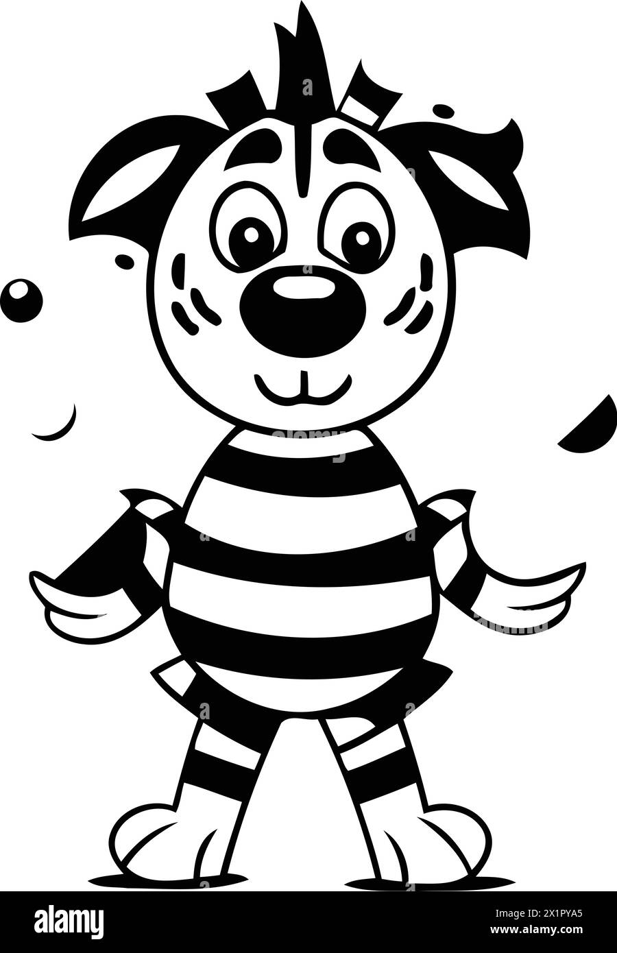 Cute cartoon zebra clown with maracas. vector illustration Stock Vector ...