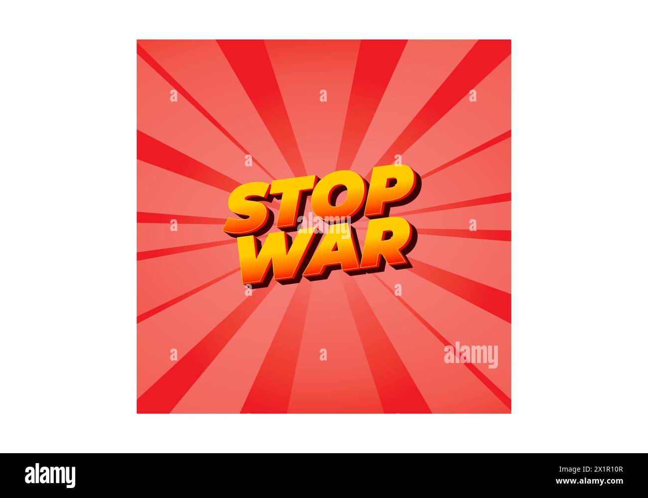 Stop war. Text effect design in 3d look with eye catching colors Stock ...