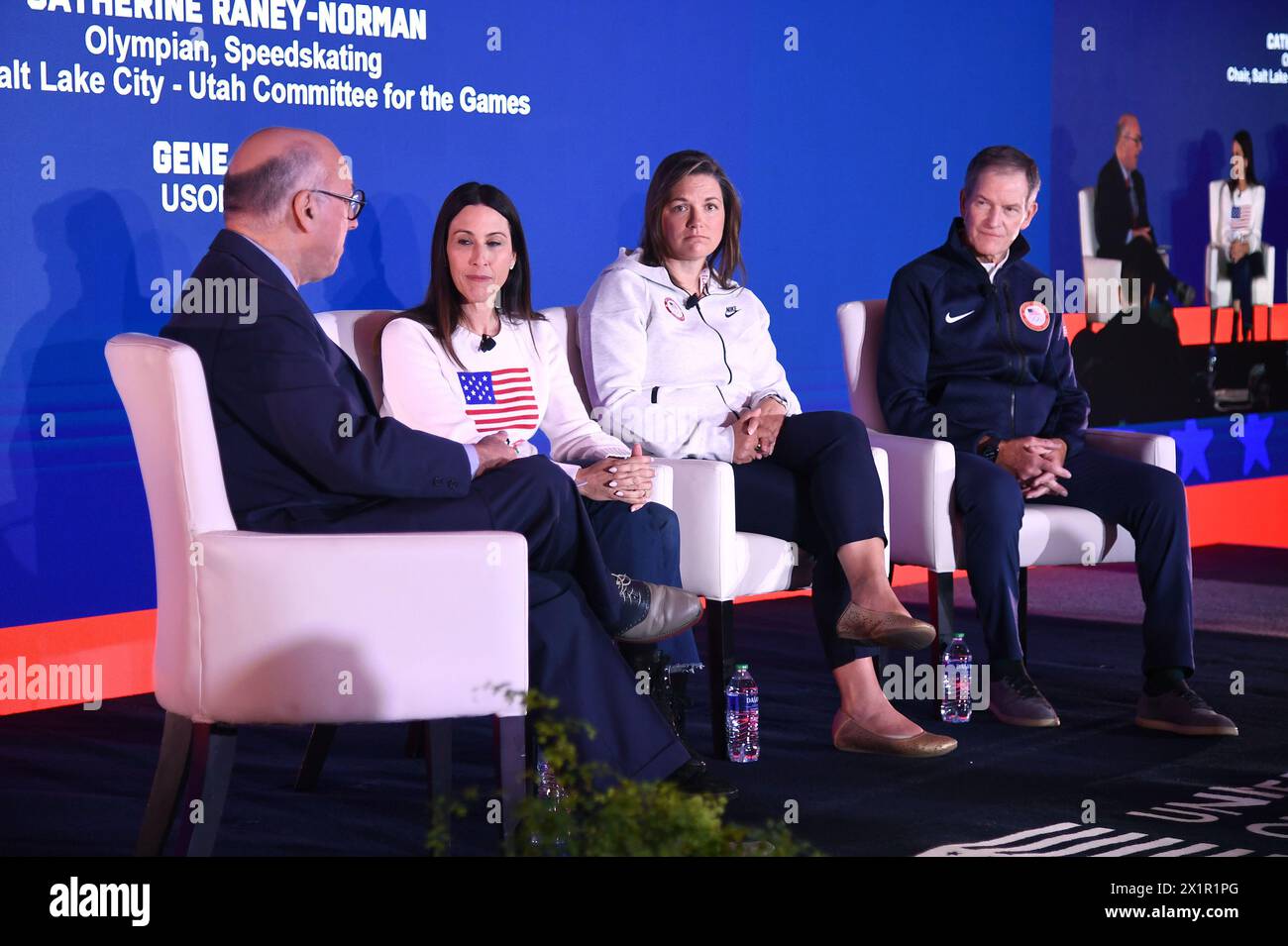 New York, USA. 17th Apr, 2024. (L-R) Rich Perelman moderates the Beyond ...