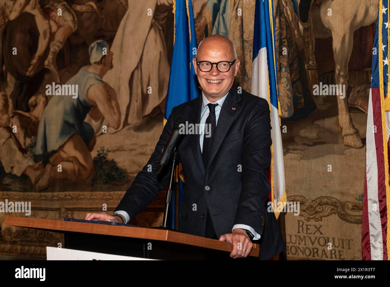 New York, New York, USA. 17th Apr, 2024. Edouard Philippe, Mayor of Le ...