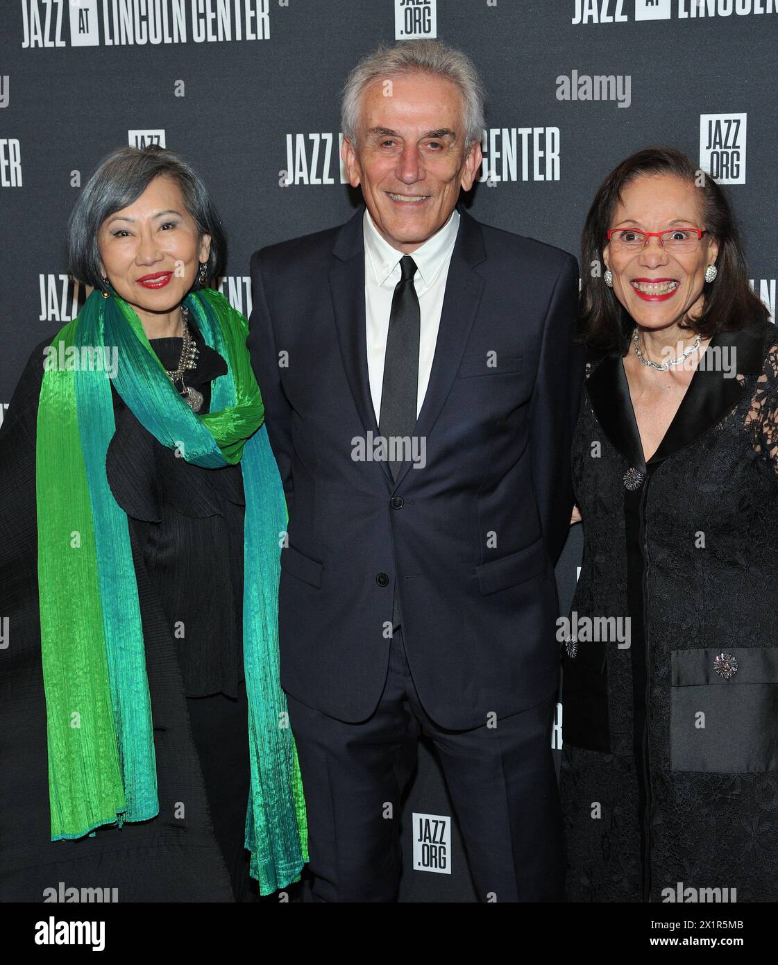 New York, USA. 17th Apr, 2024. L-R: Amy Tan, Lou DeMattei and Shahara ...